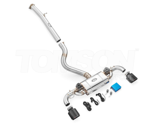 RM Motors cat back exhaust Hybrid version (resonated rear section, non resonated center section ...