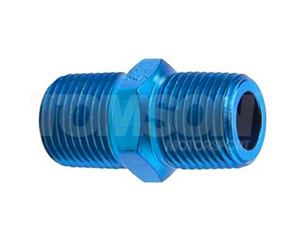 Fragola 491101 union 1/8" NPT male to 1/8" NPT male (aluminum, blue ...