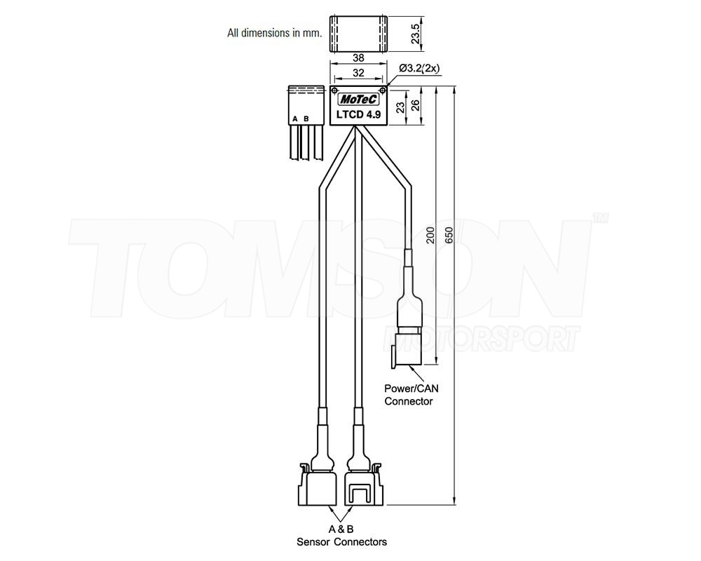 Motec 61301L LTCD module to connect two Bosch LSU 4.9 lambda sensors to ...